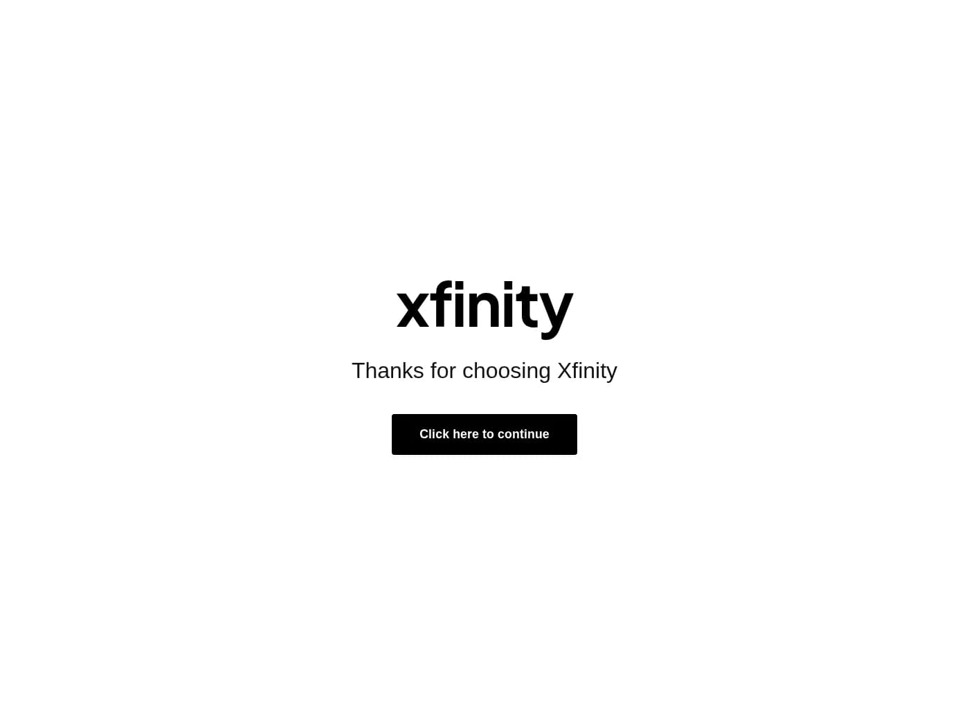 Xfinity Thank You Page
