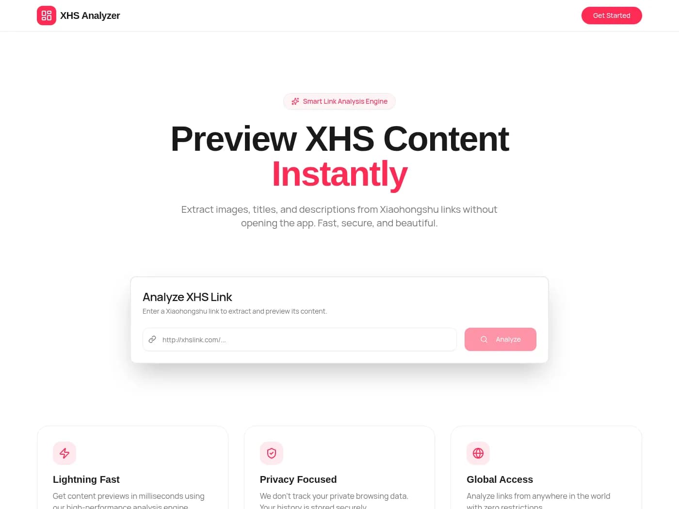 XHS Link Analyzer