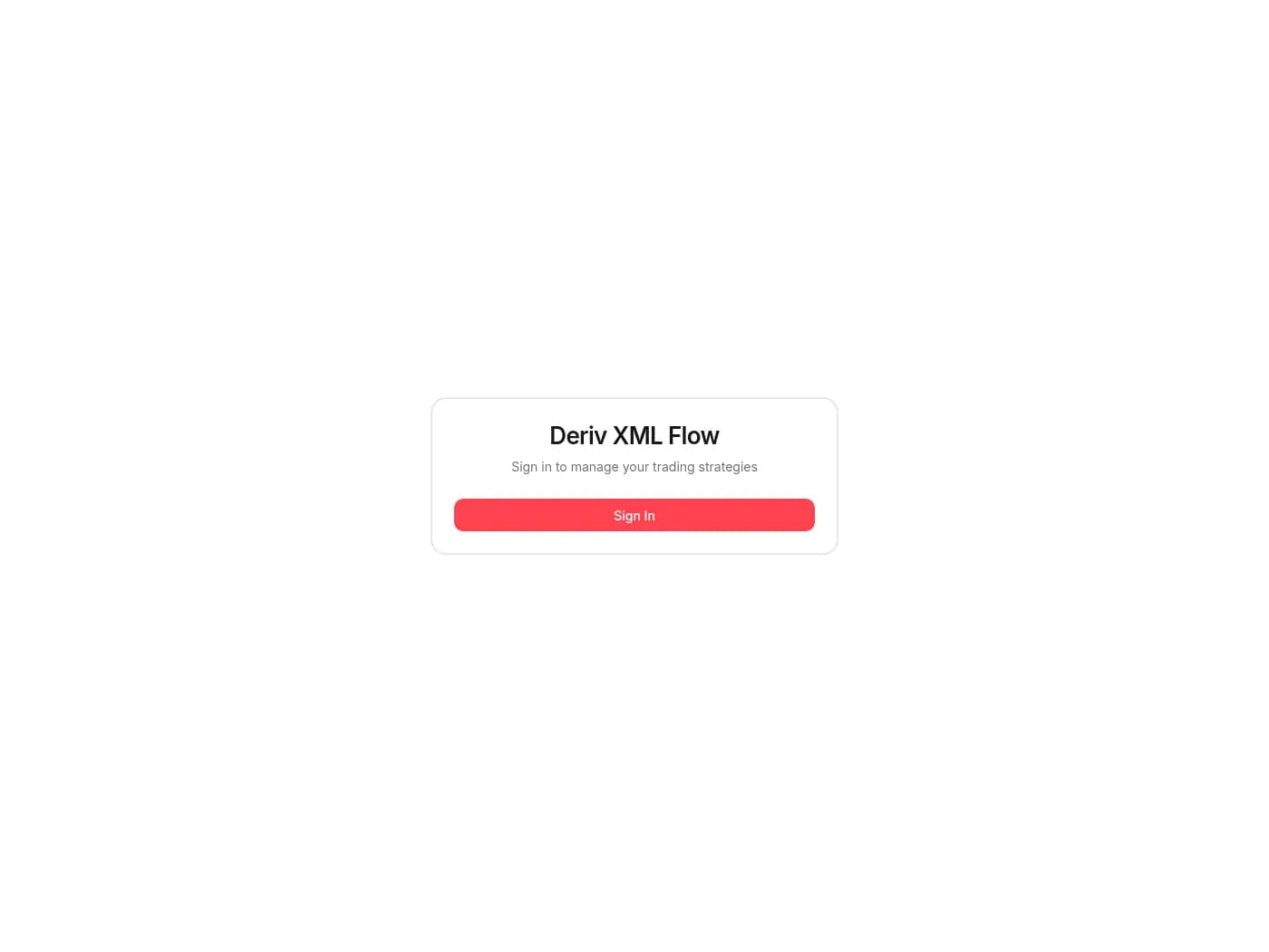 XML Generator for Deriv