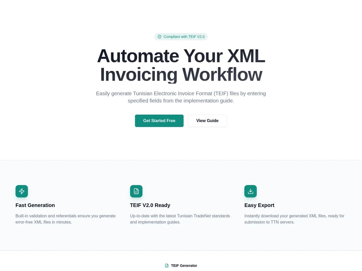 XML Guide Generator