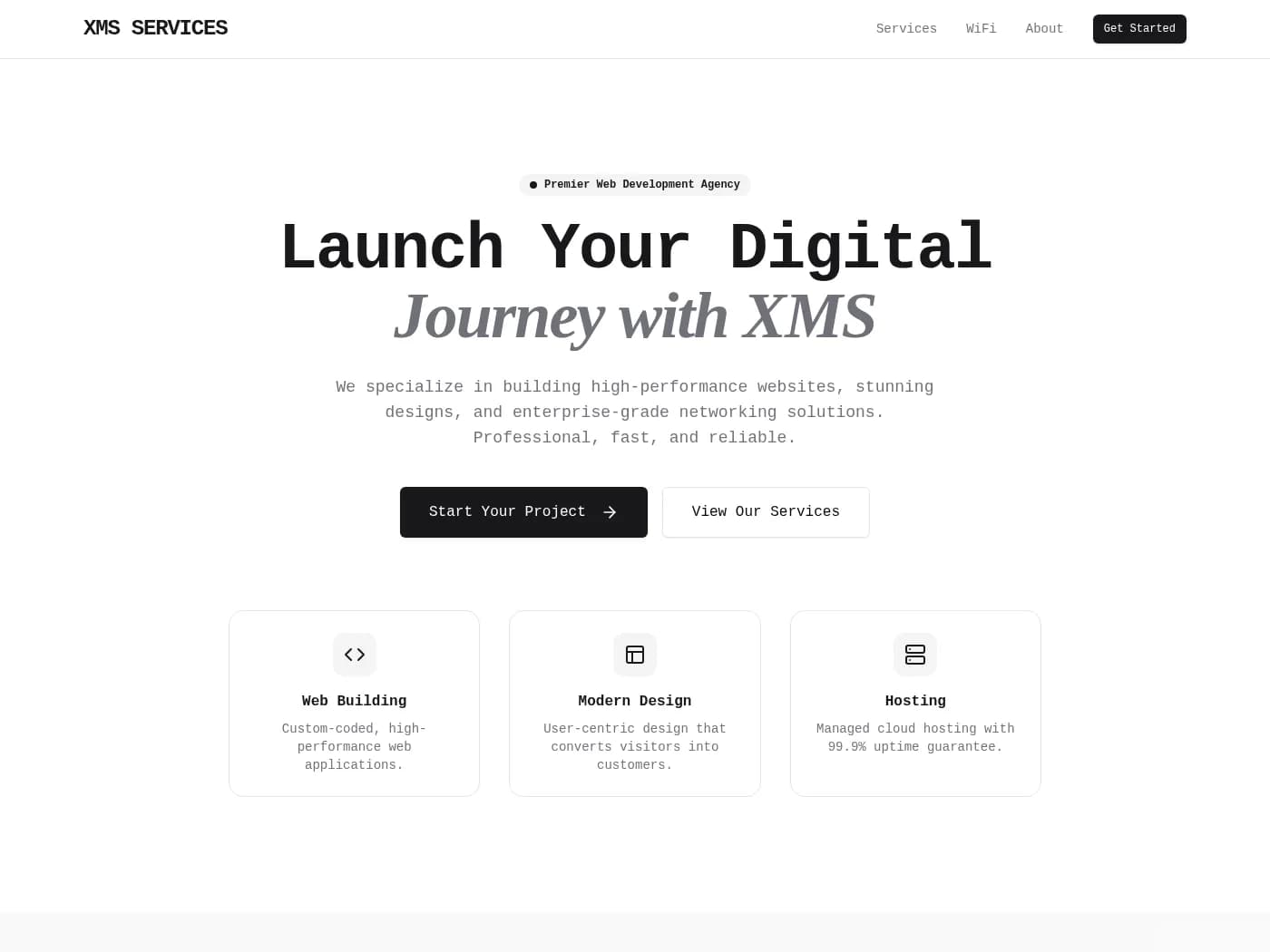 XMS Services Agency Site