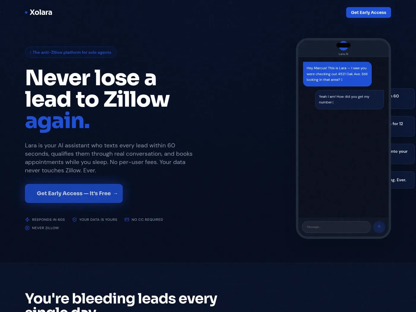 Xolara Email Capture Page