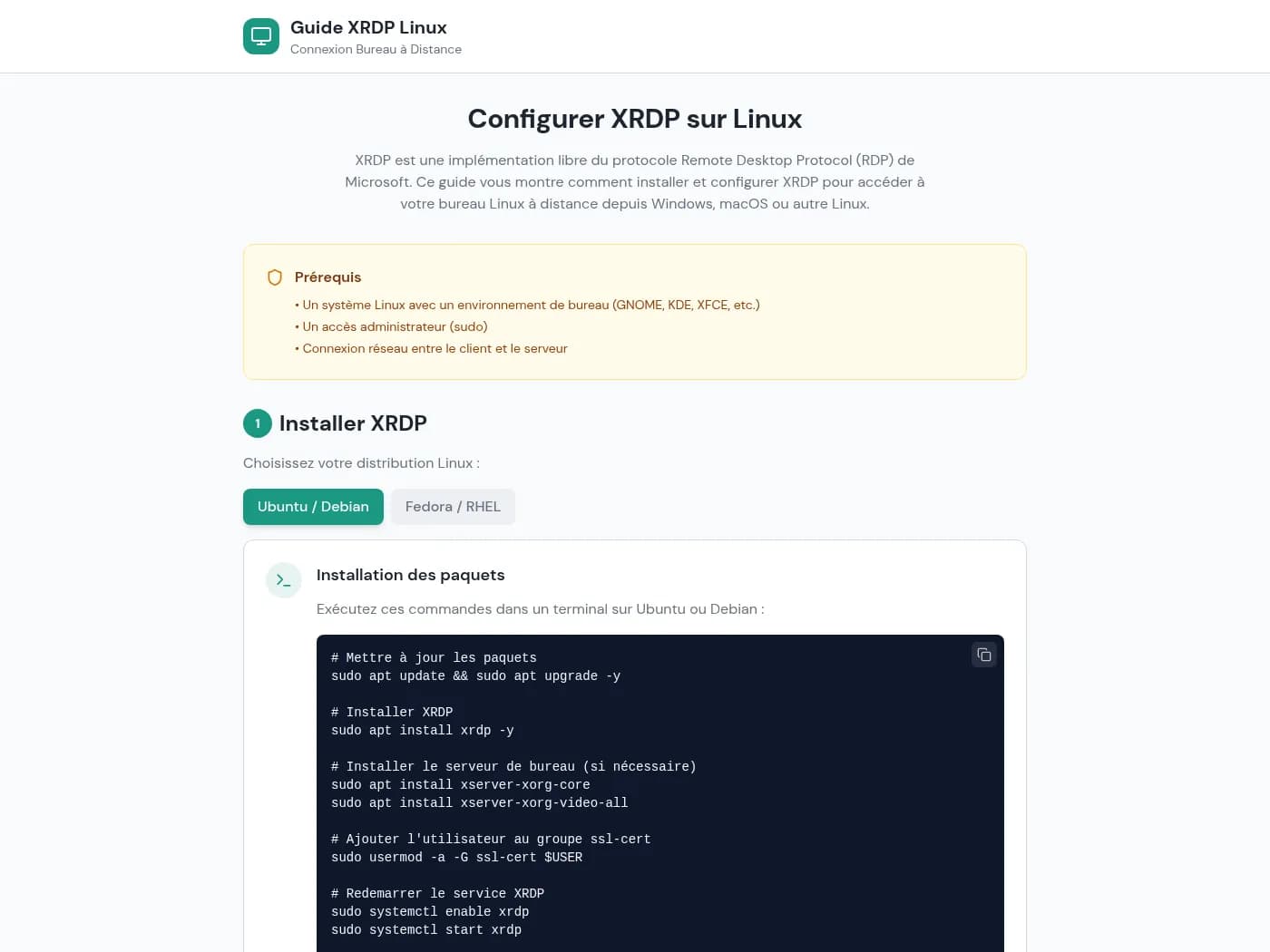 XRDP Linux Connect Guide