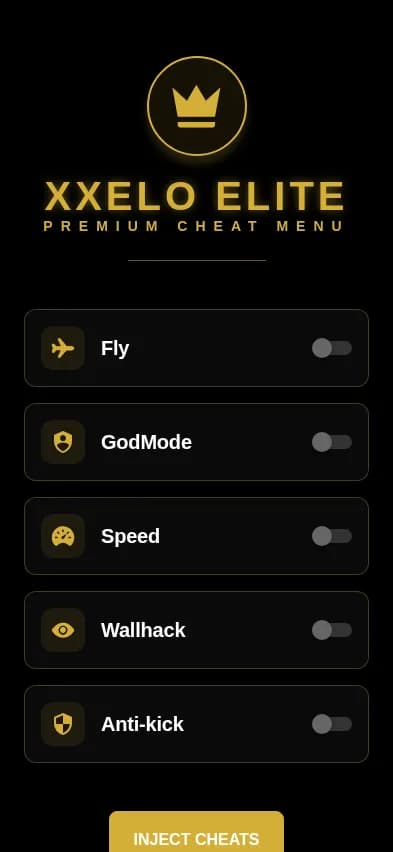 XXelo Elite Menu