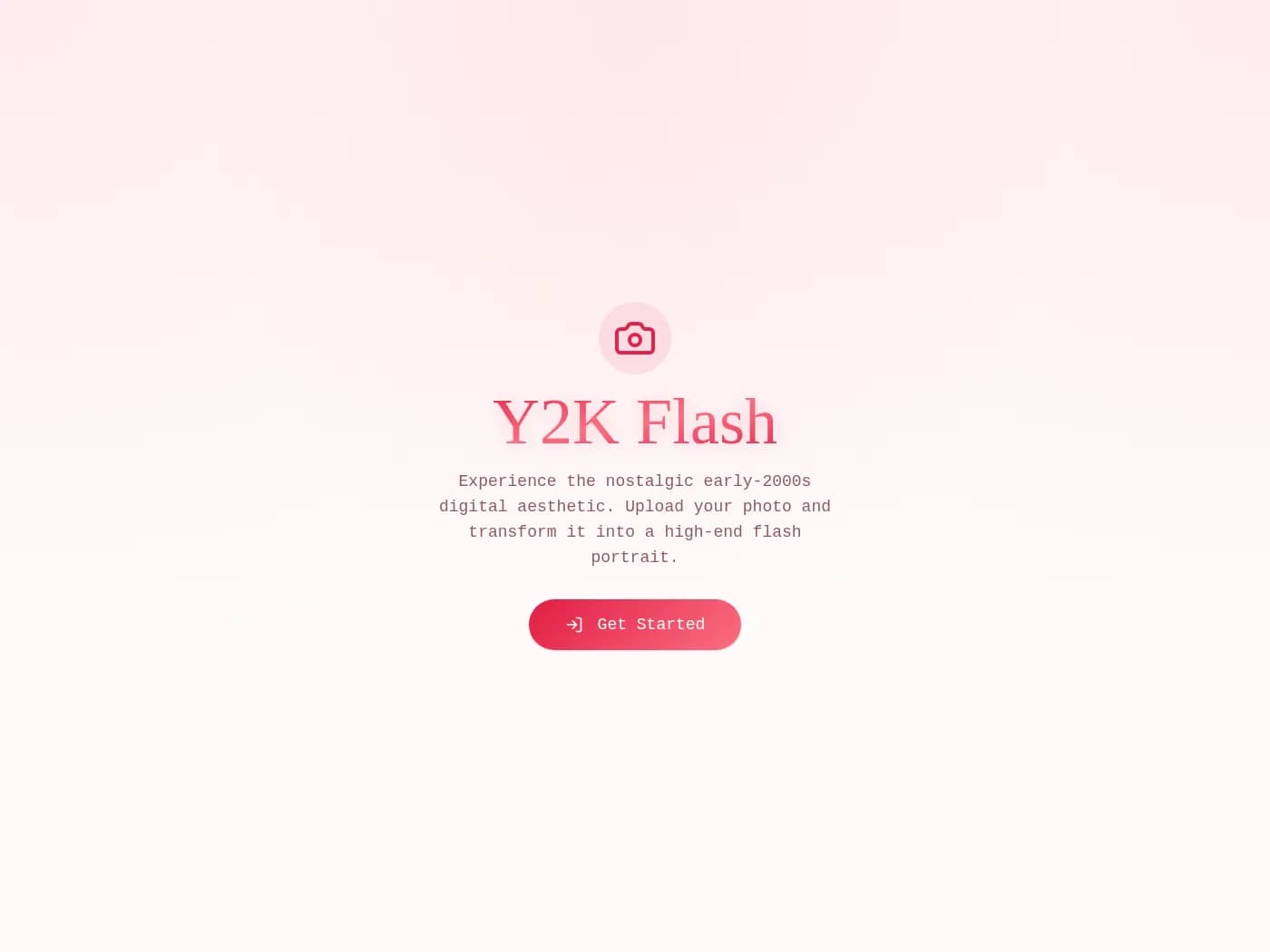 Y2K Flash Portrait Creator