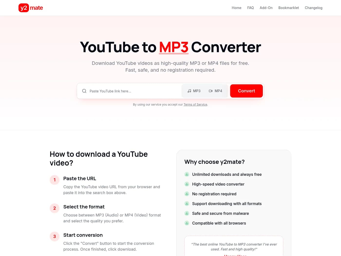 Y2Mate Free Converter