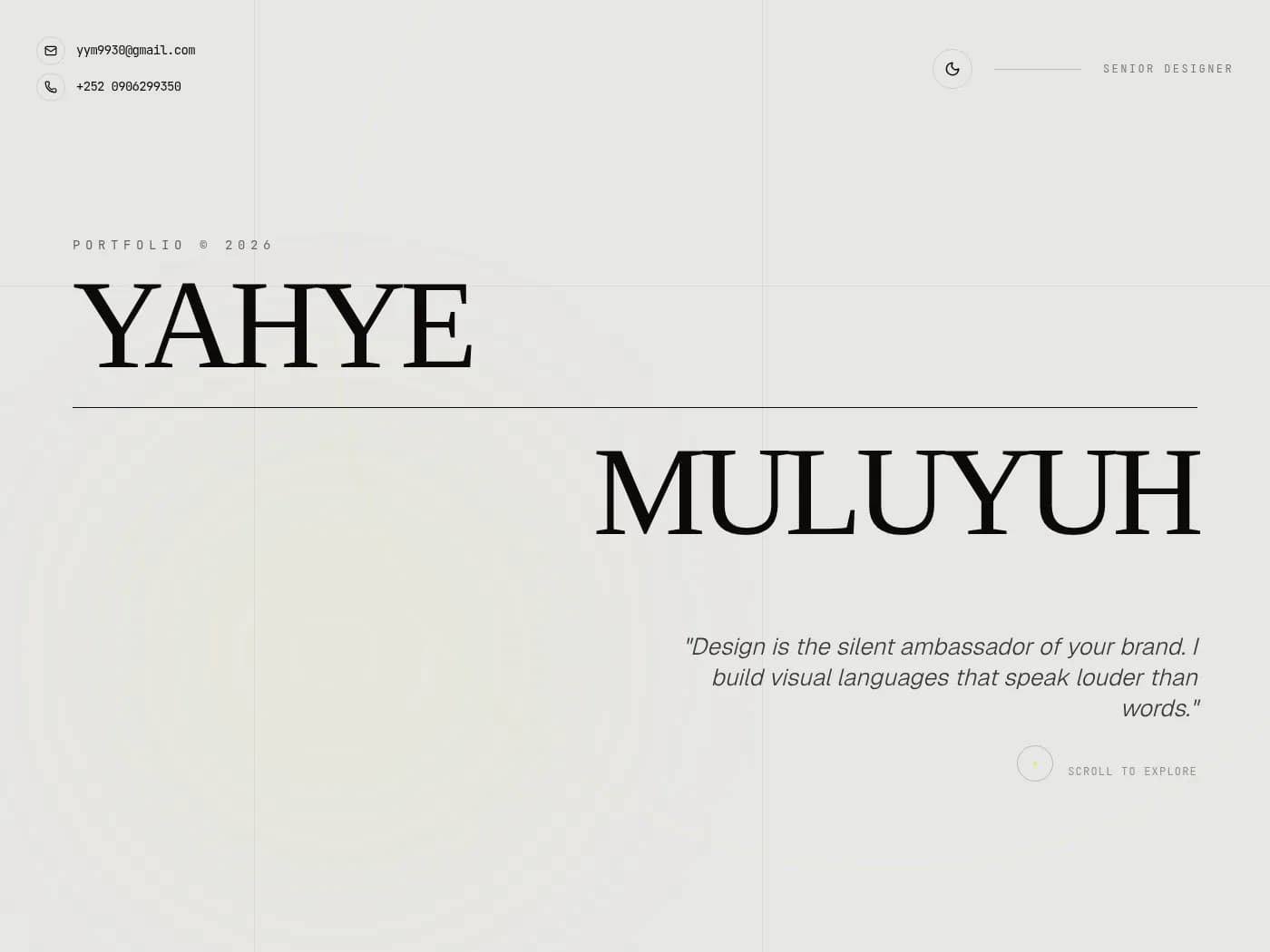 Yahye Muluyuh Portfolio