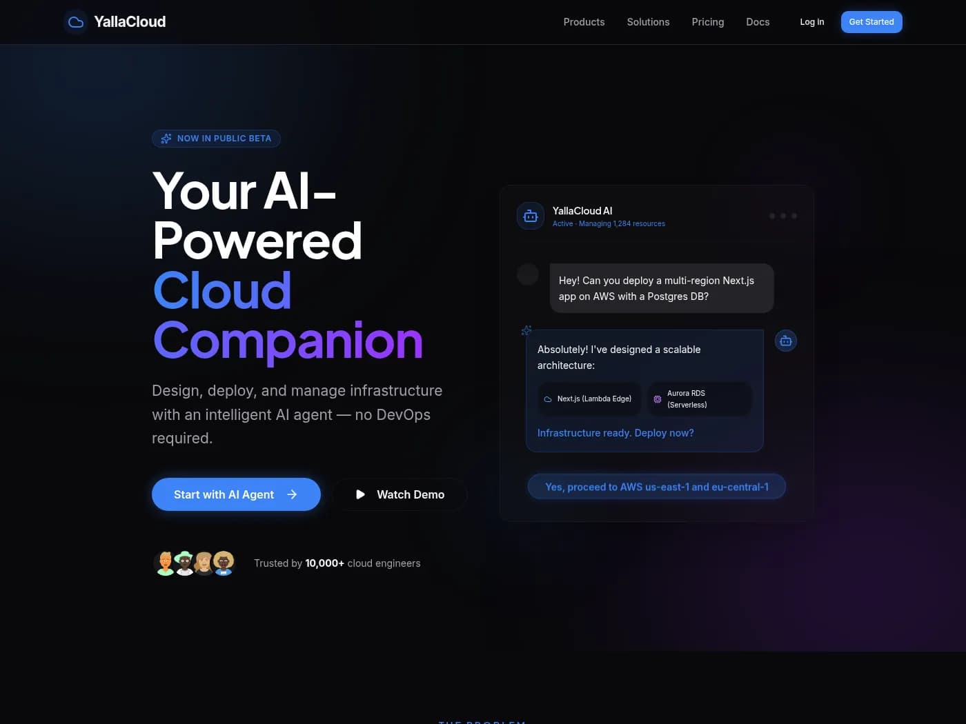 YallaCloud AI Homepage