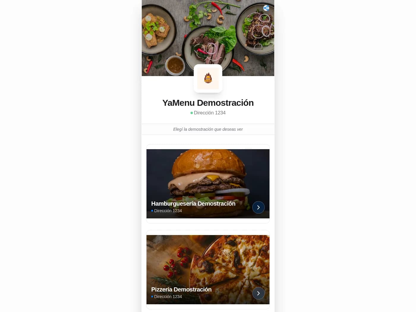 YaMenu Web Clone