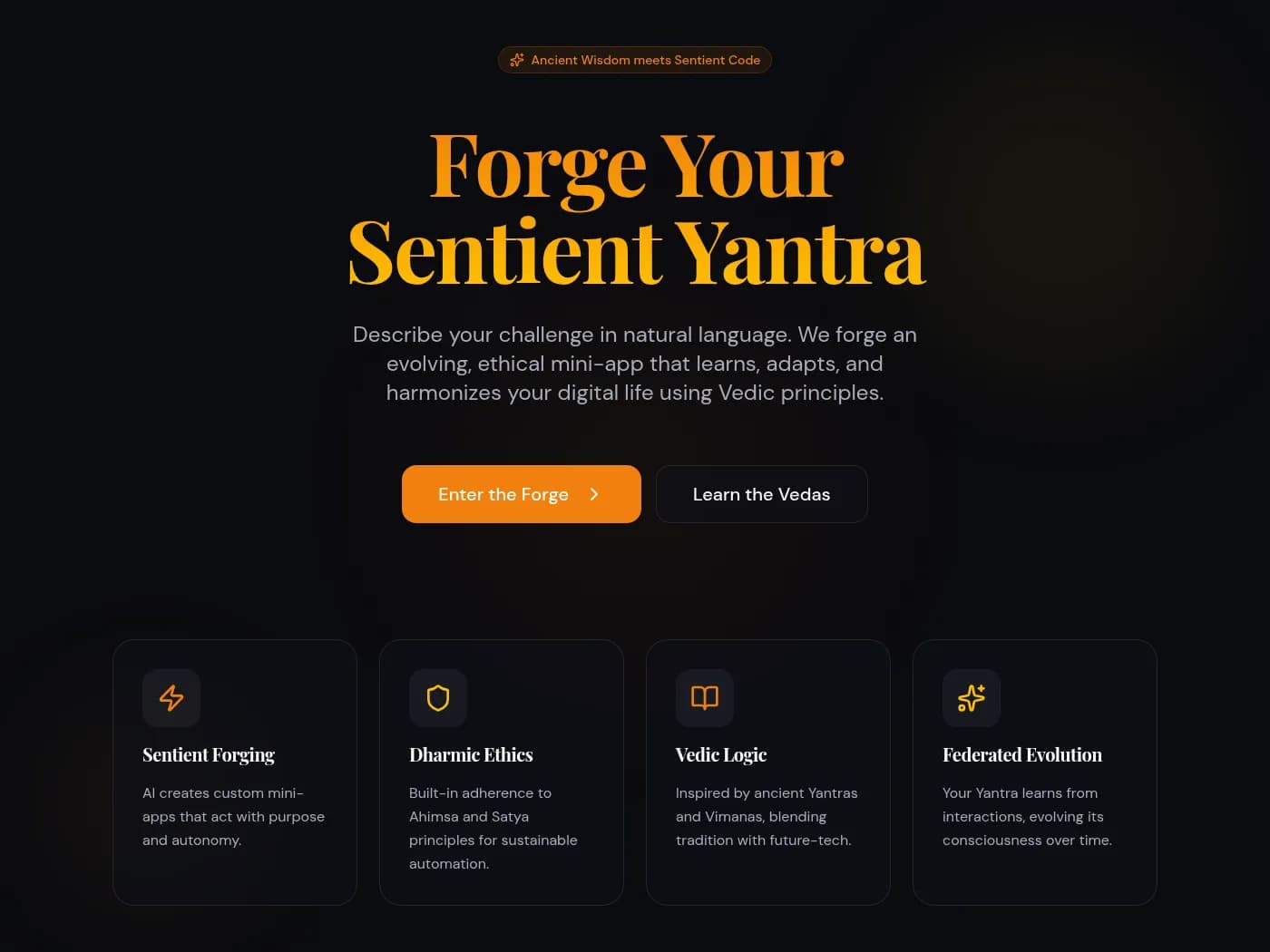 YantraForge Sentient Webapp
