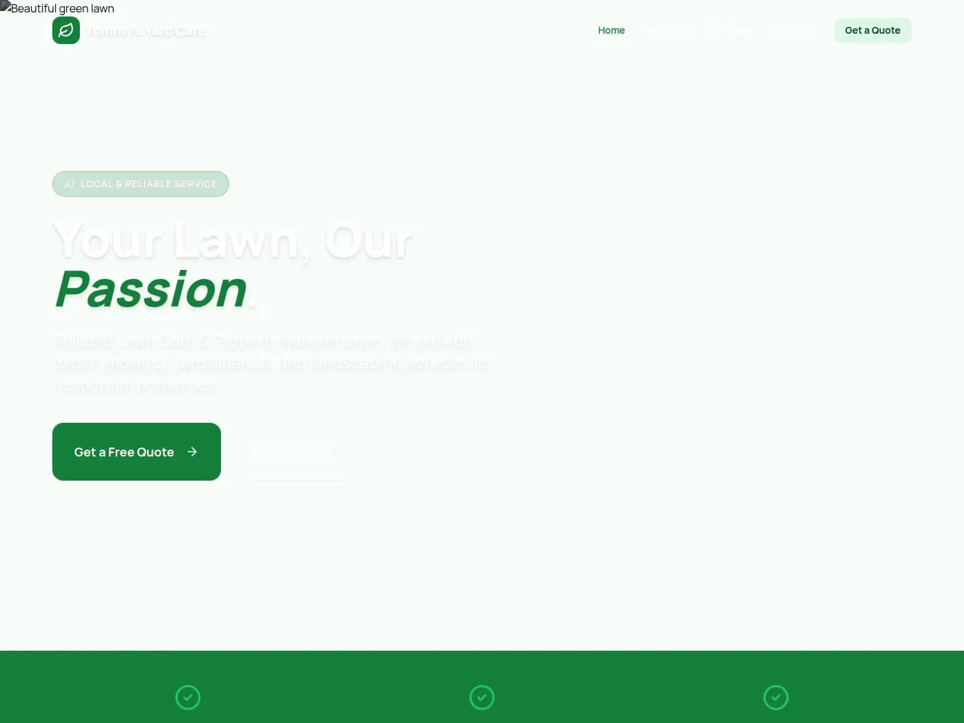 Tommy’s Yard Care Site