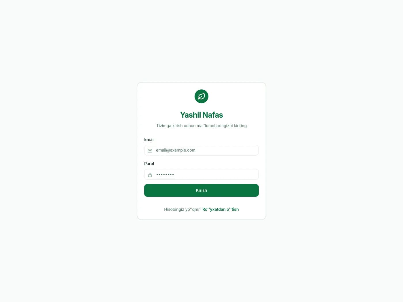 Yashil Nafas App