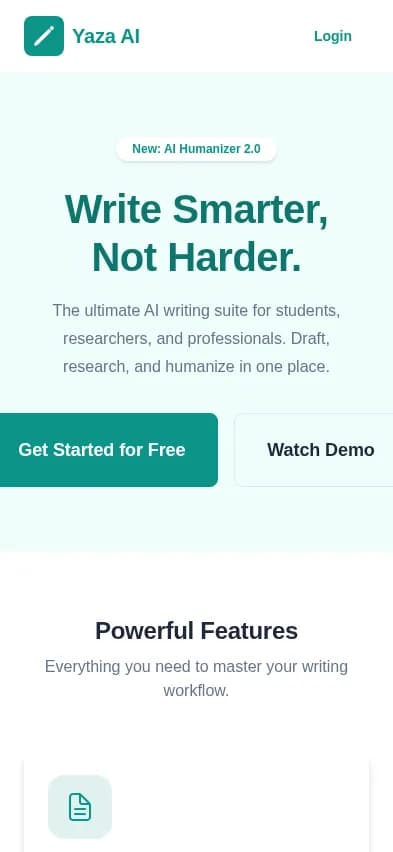 Yaza AI Writing Suite