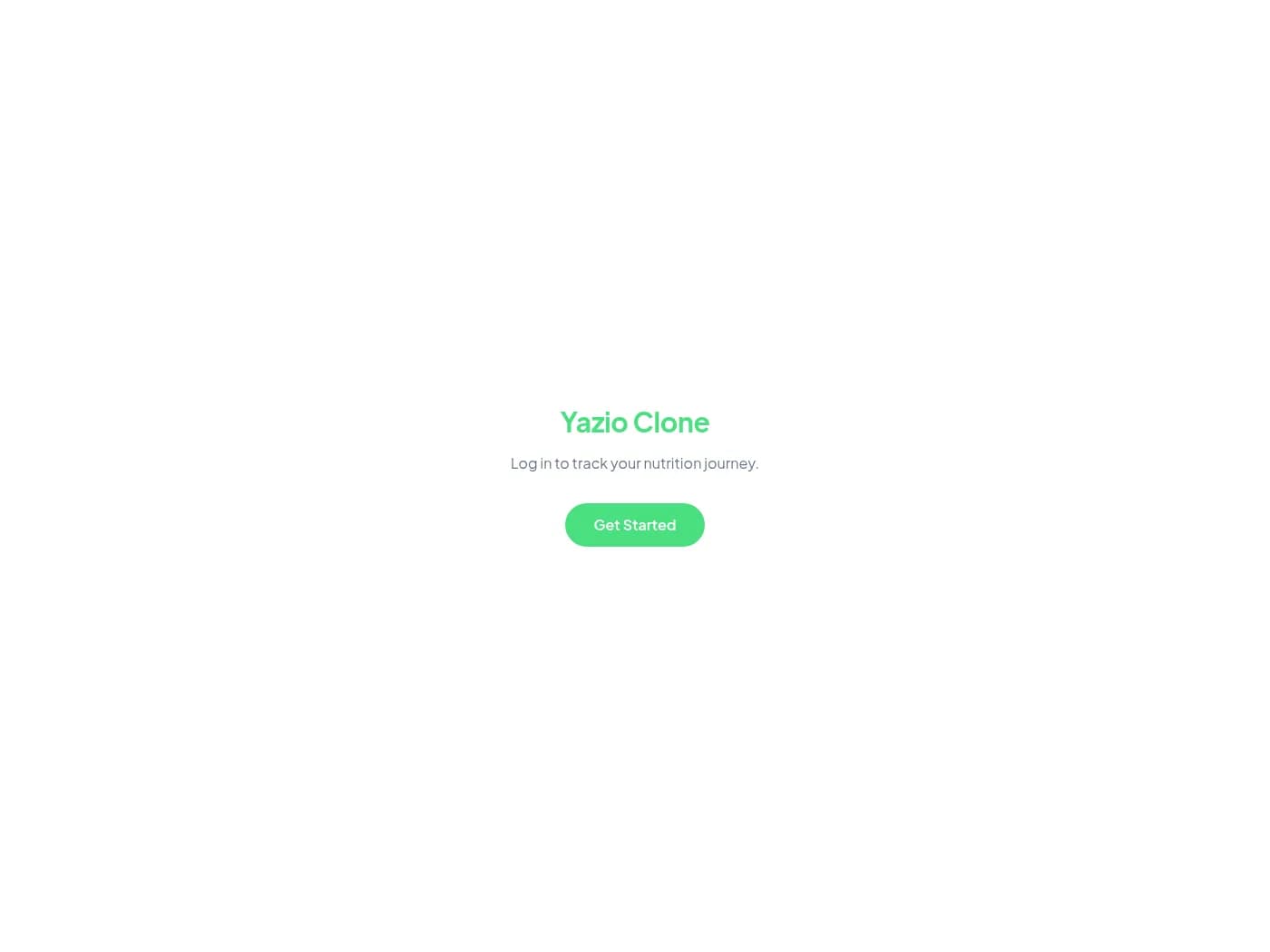 Yazio Nutrition Clone