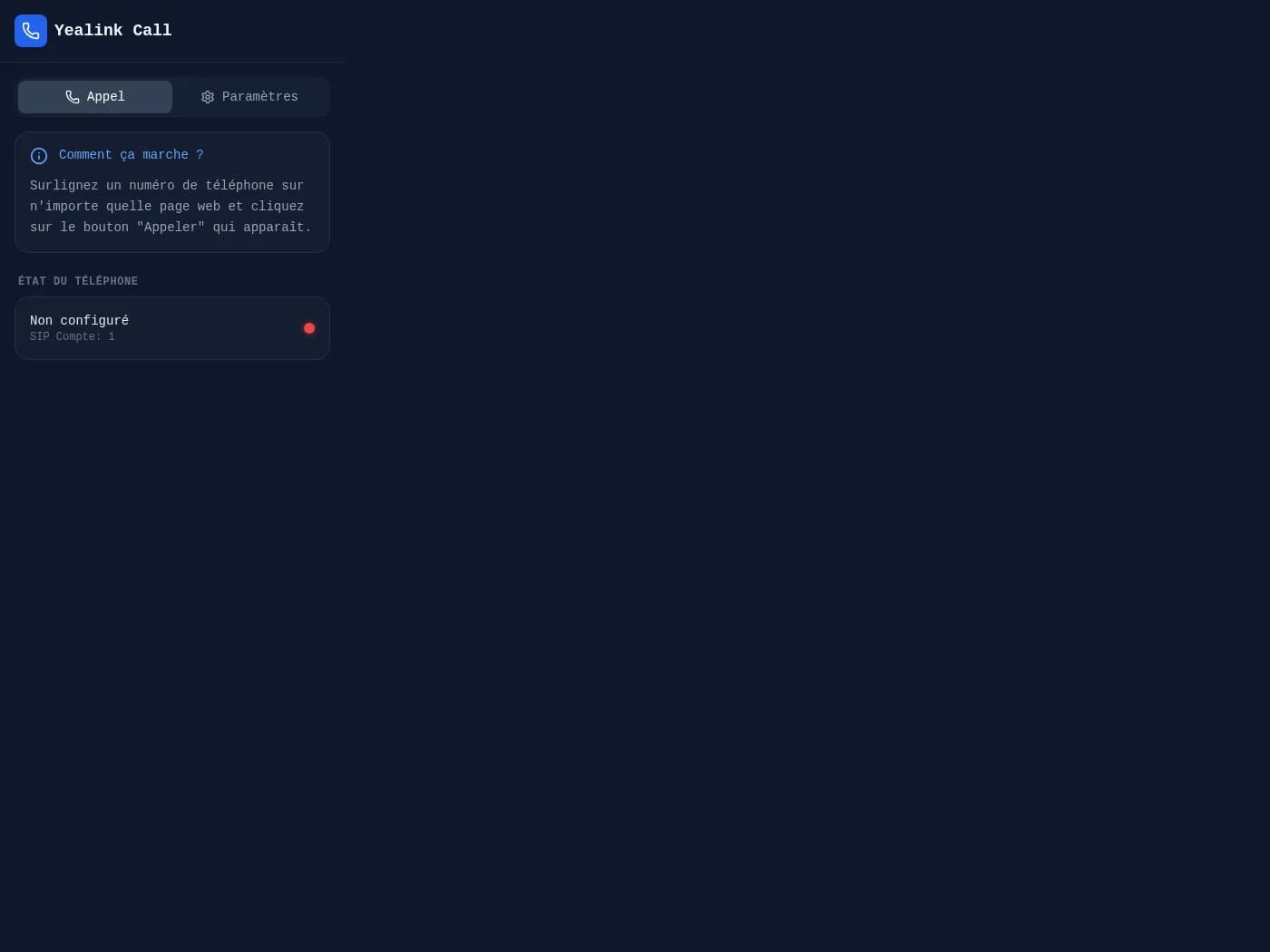 Yealink Click-to-Call Extension
