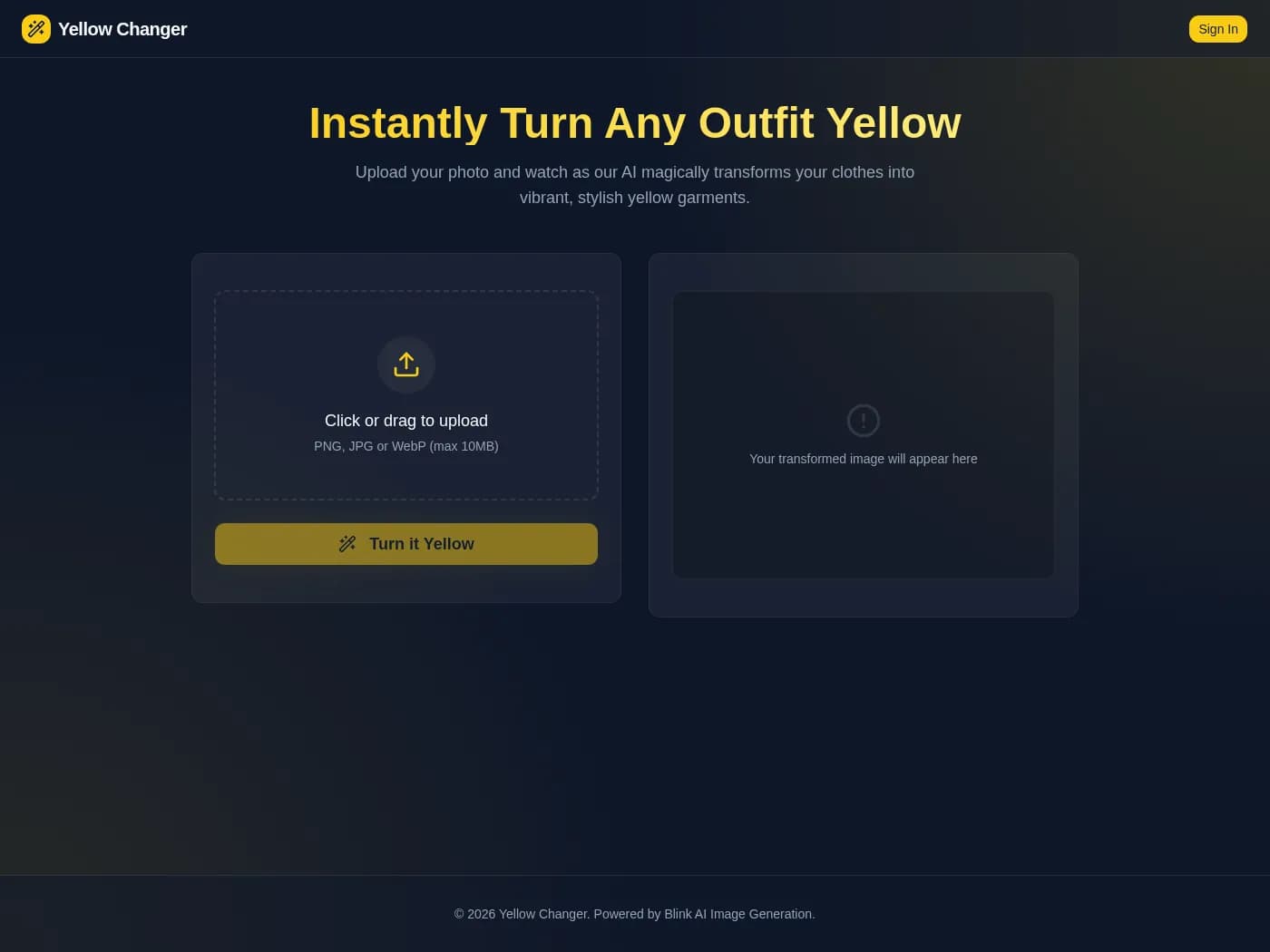 Yellow Outfit Changer