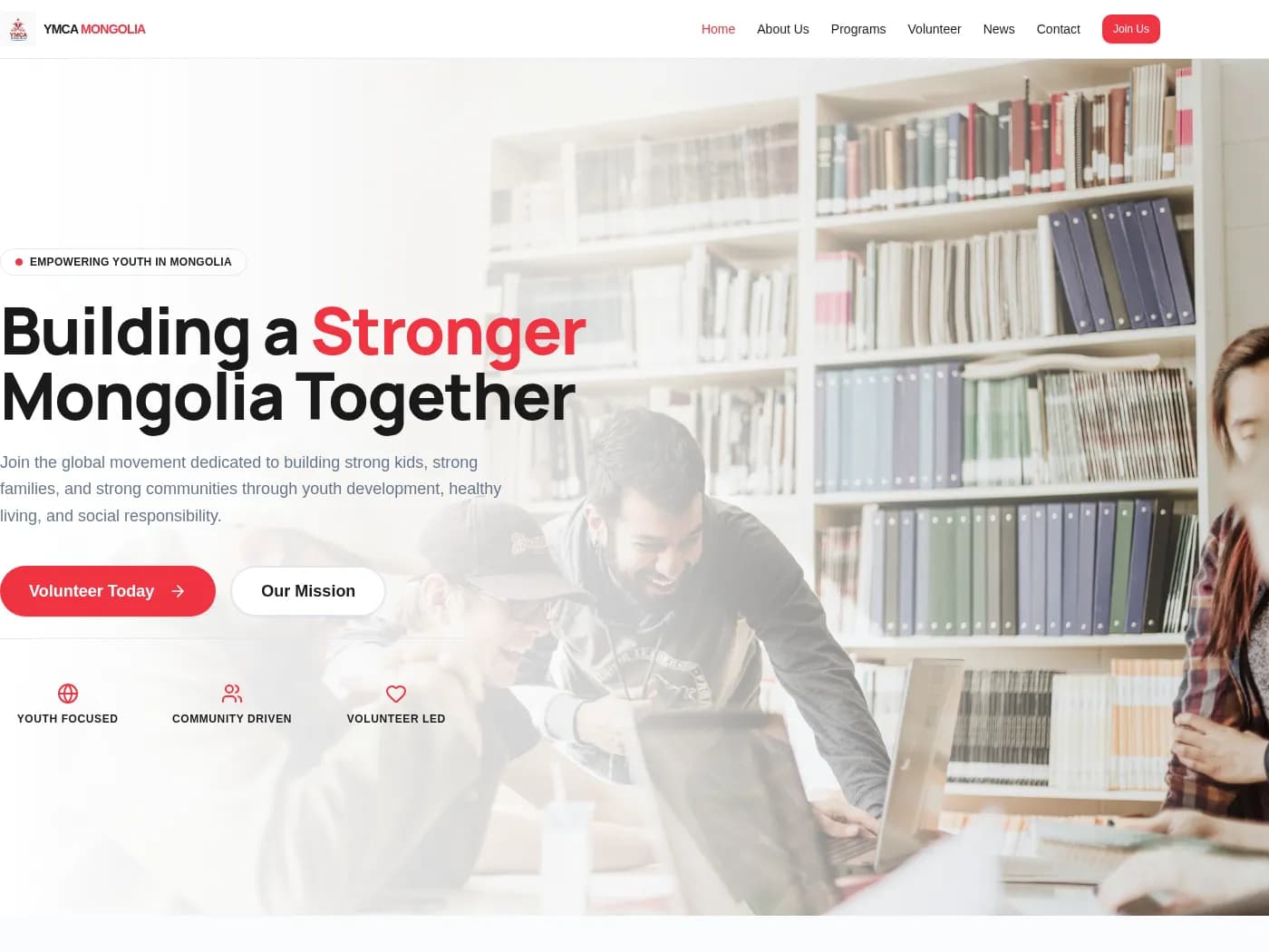 YMCA Mongolia Web Portal