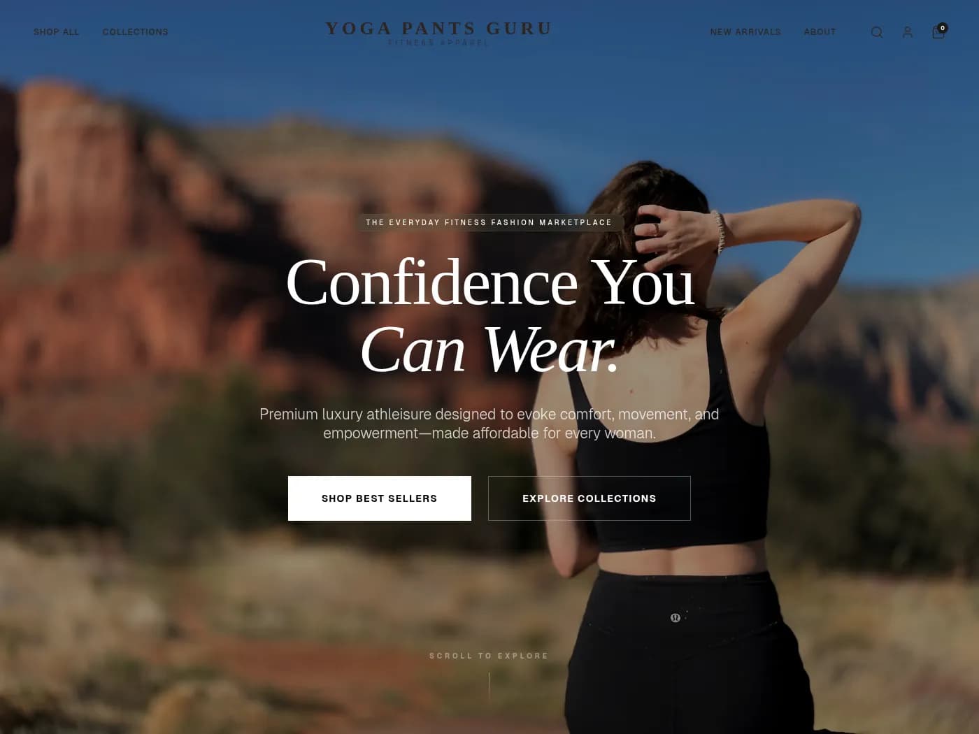 Yoga Pants Guru Landing