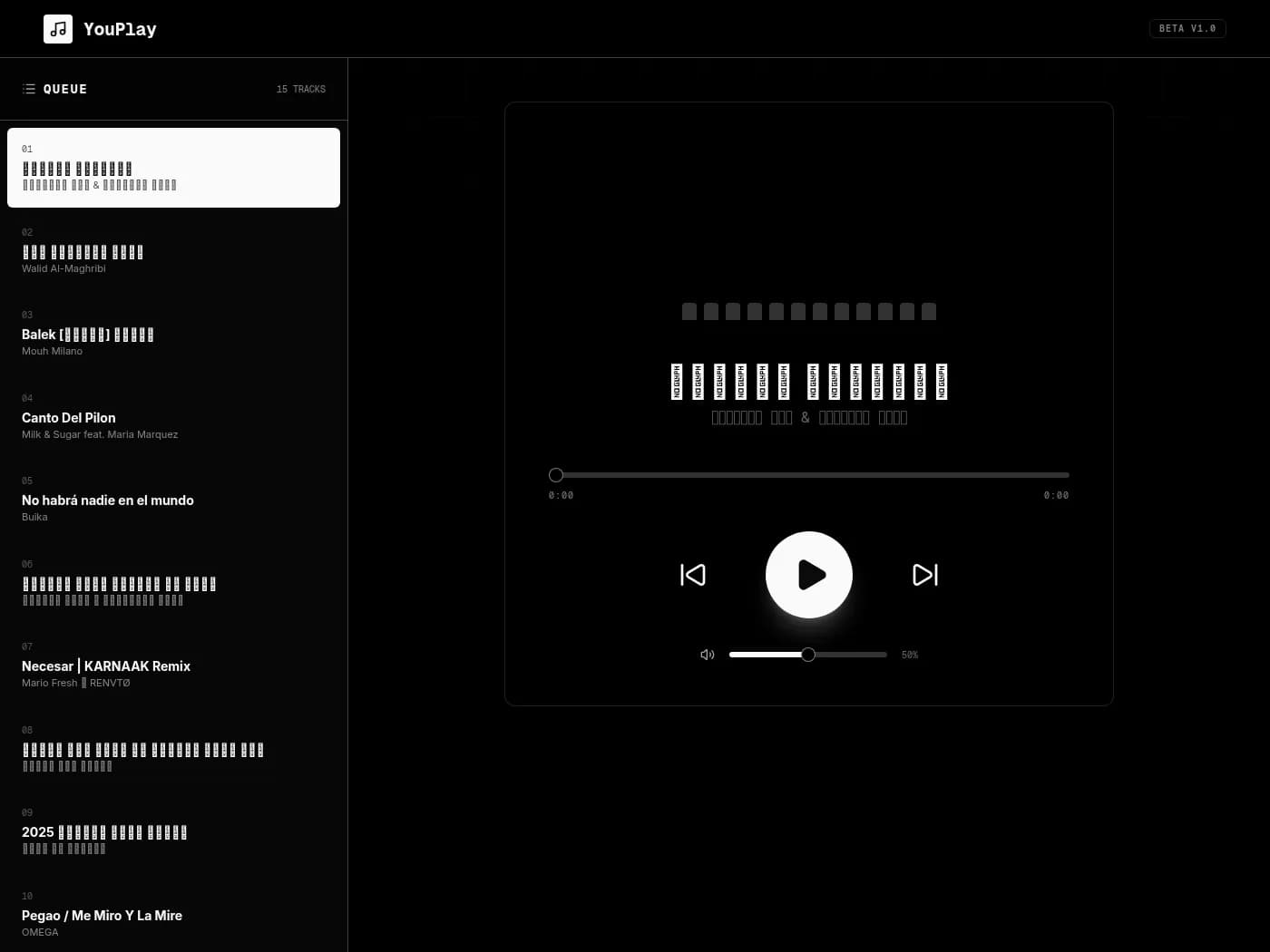 YouPlay Web Music Player