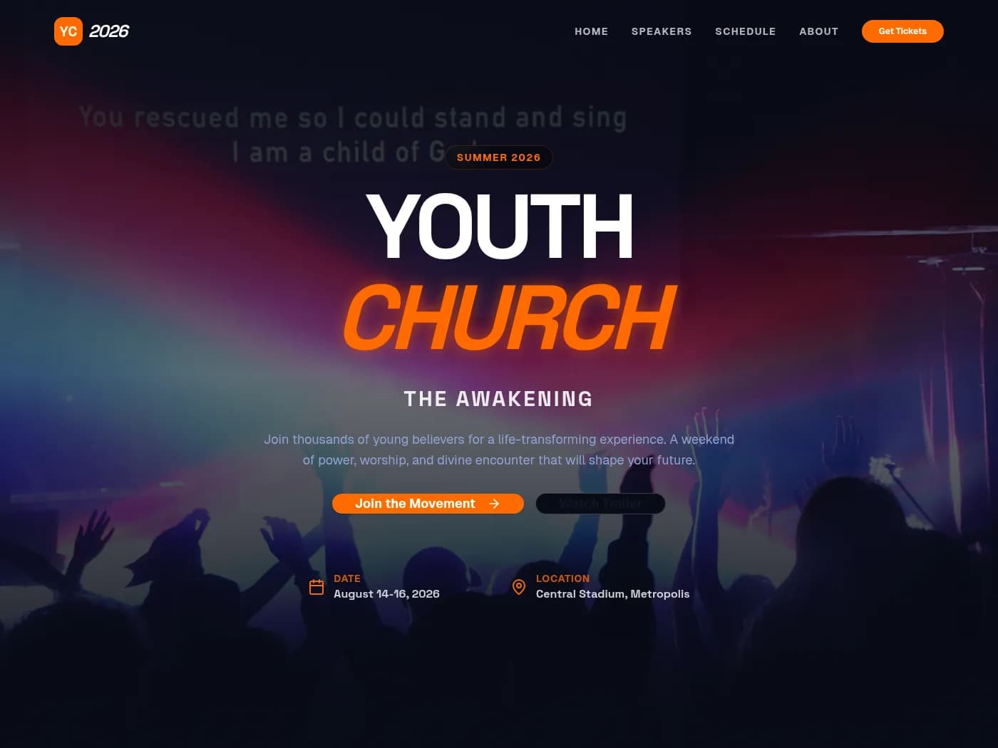 Youth Church 2026 Poster