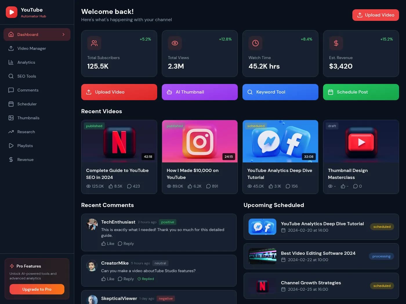 YouTube Automator Hub