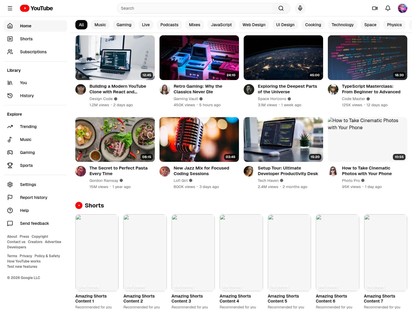 YouTube Clone