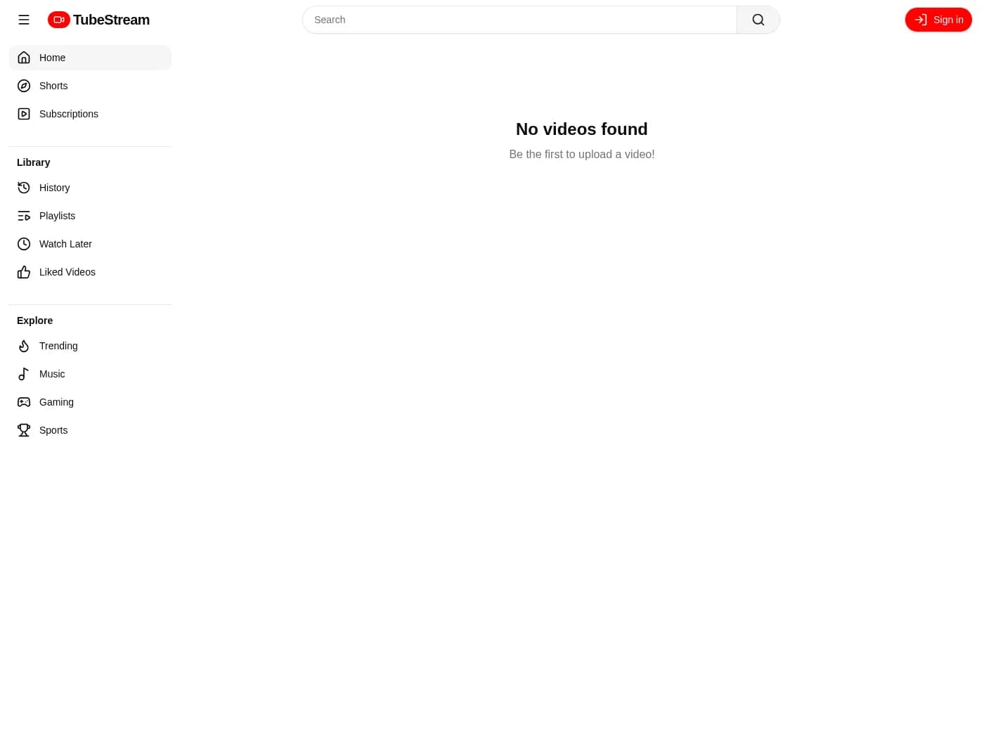 TubeStream Clone