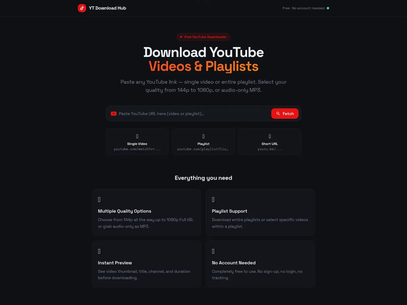 YouTube Download Hub