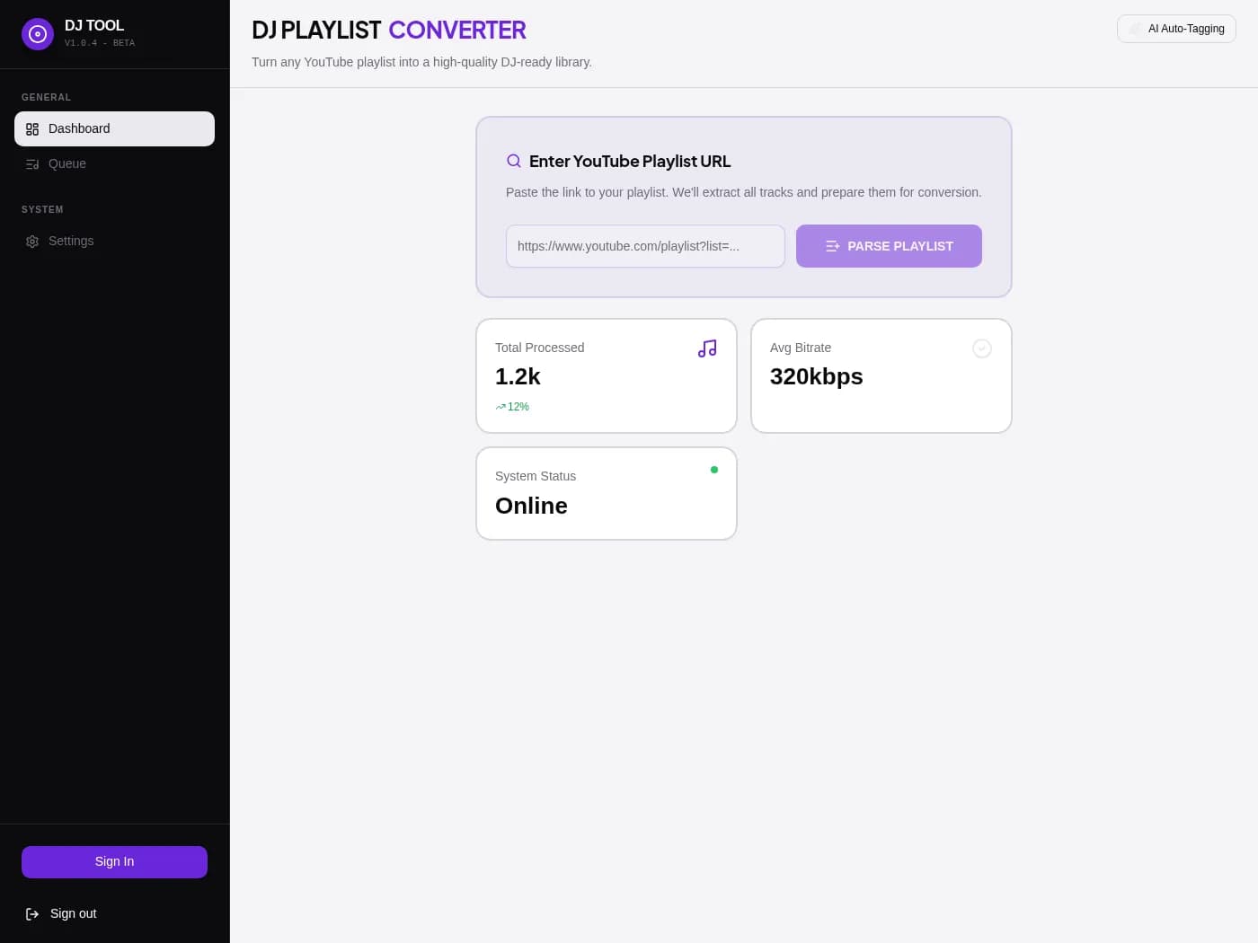DJ Playlist MP3 Converter