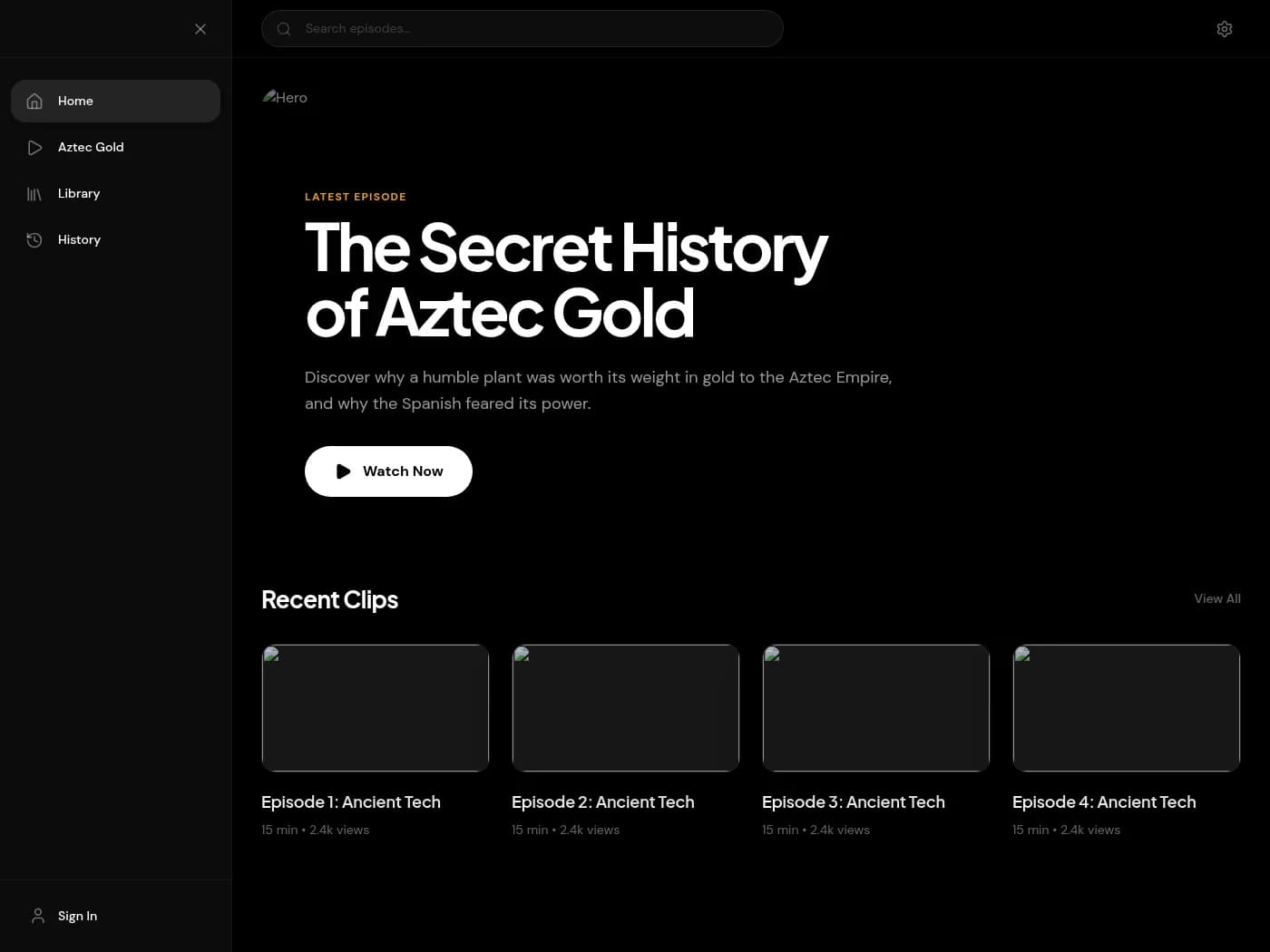 YouTube Podcast Hub