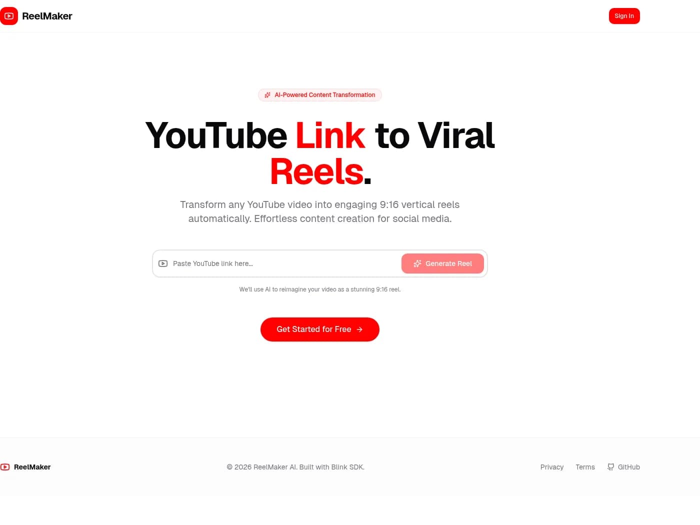 YouTube Reel Maker