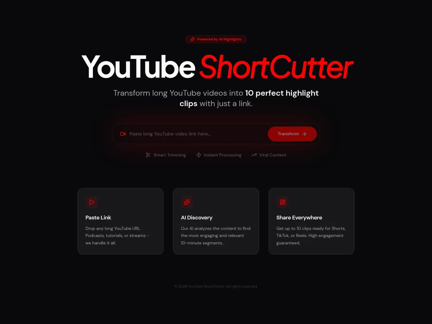 YouTube ShortCutter
