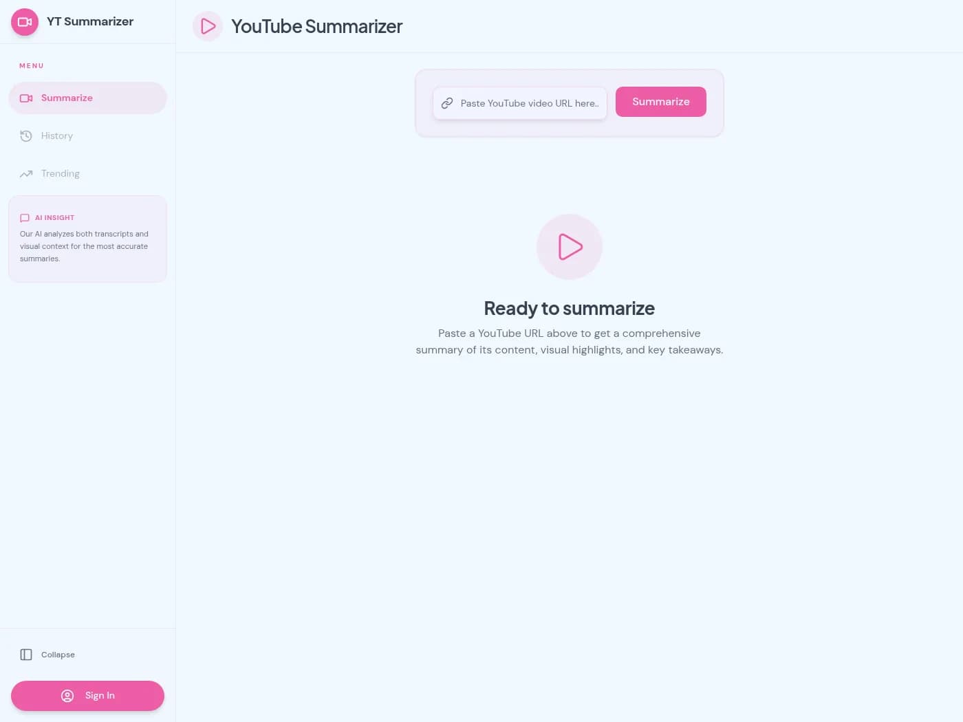 YouTube Video Summarizer