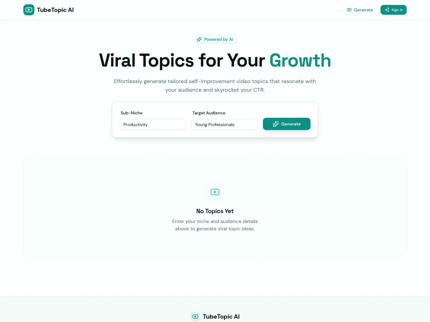 YouTube Topic Generator