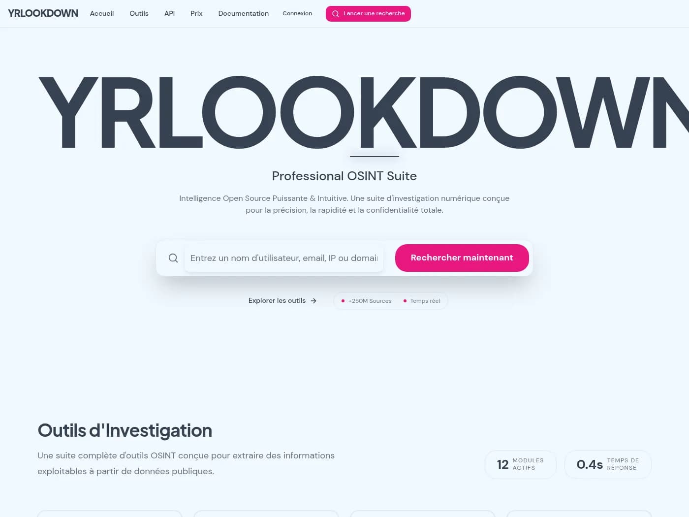YRlookdown OSINT Suite Site