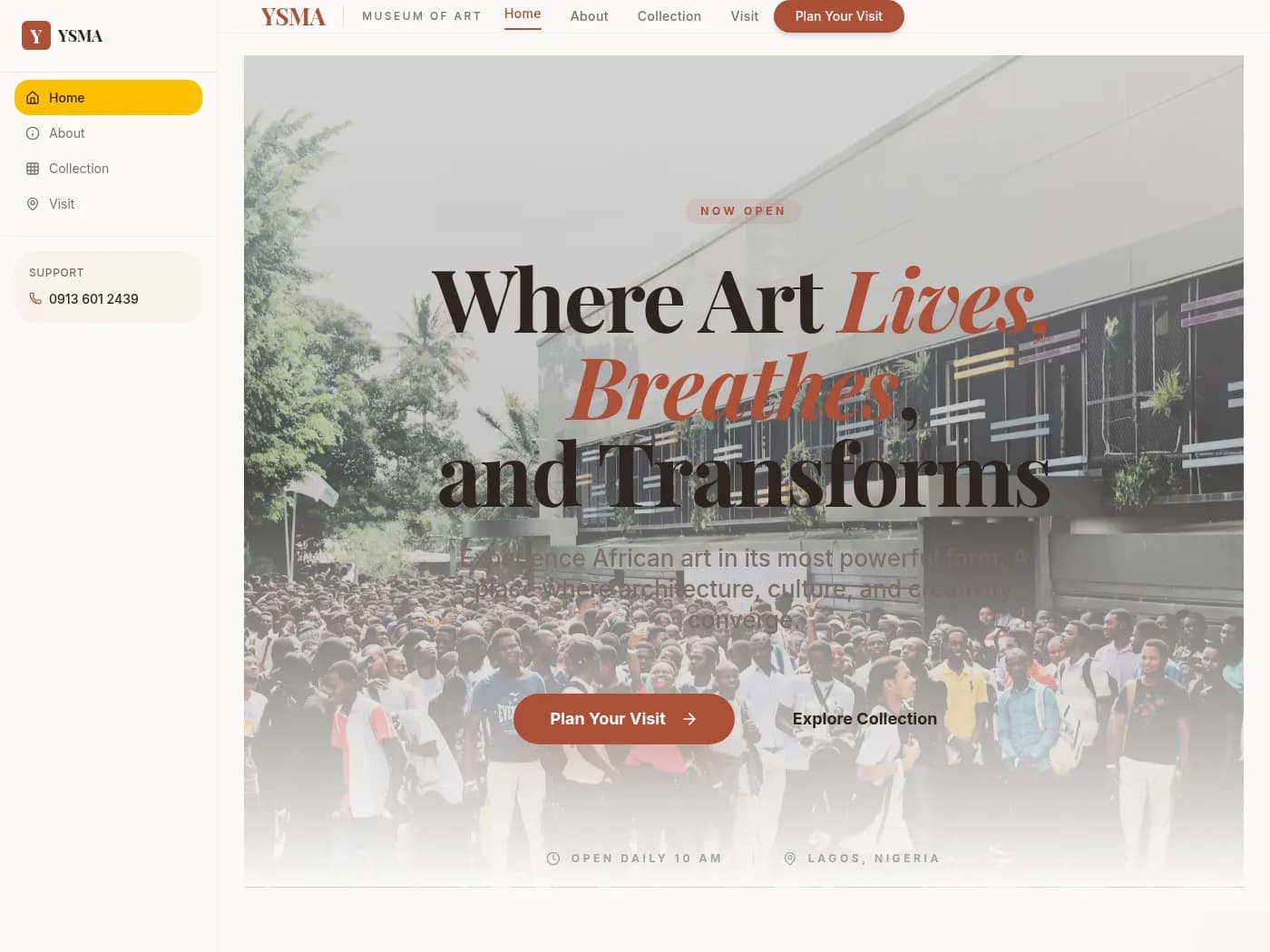 YSMA Experience Website