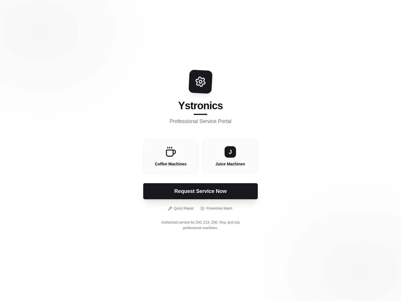 Ystronics Service Portal