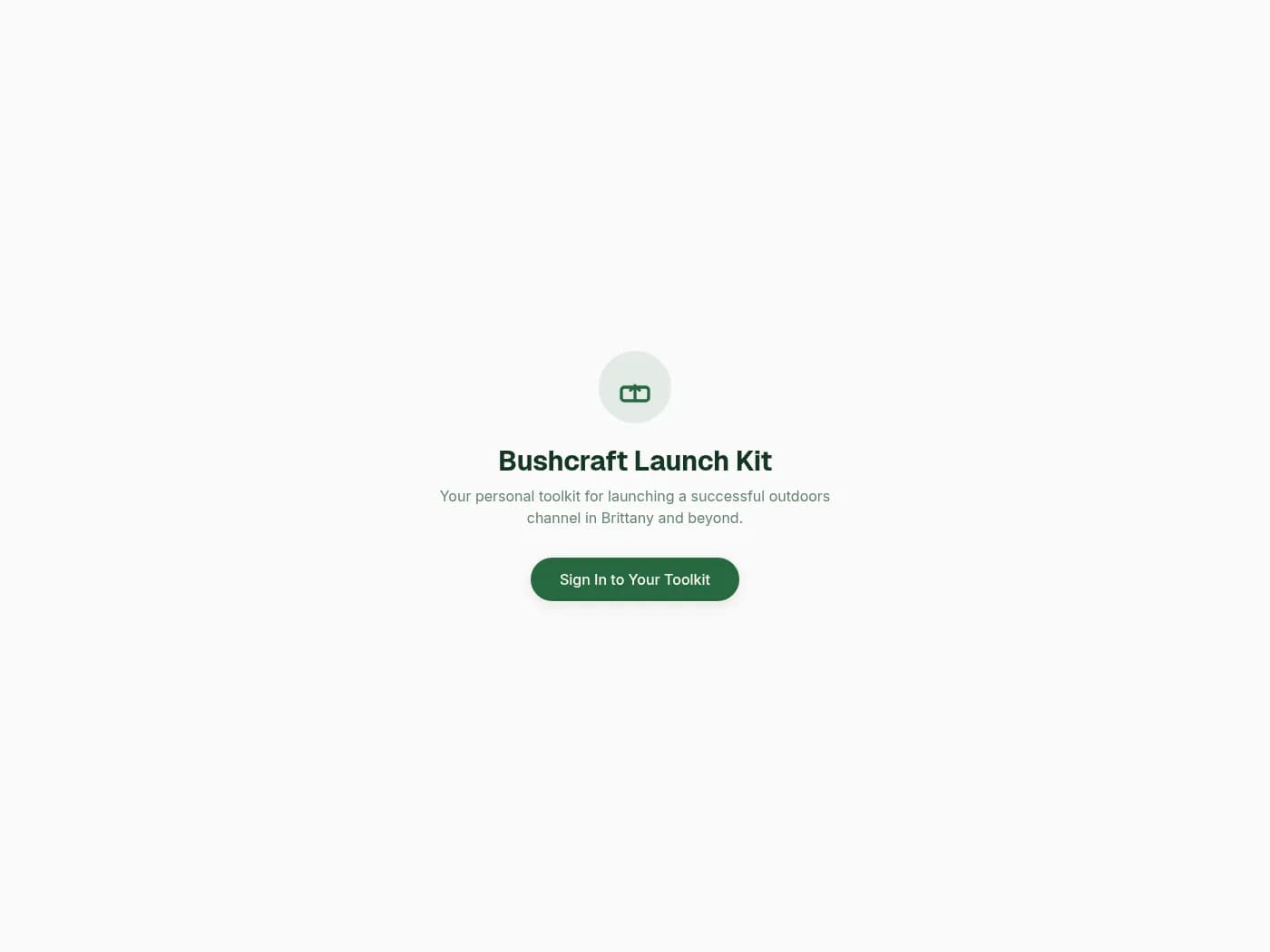 Bushcraft Channel Launch Kit