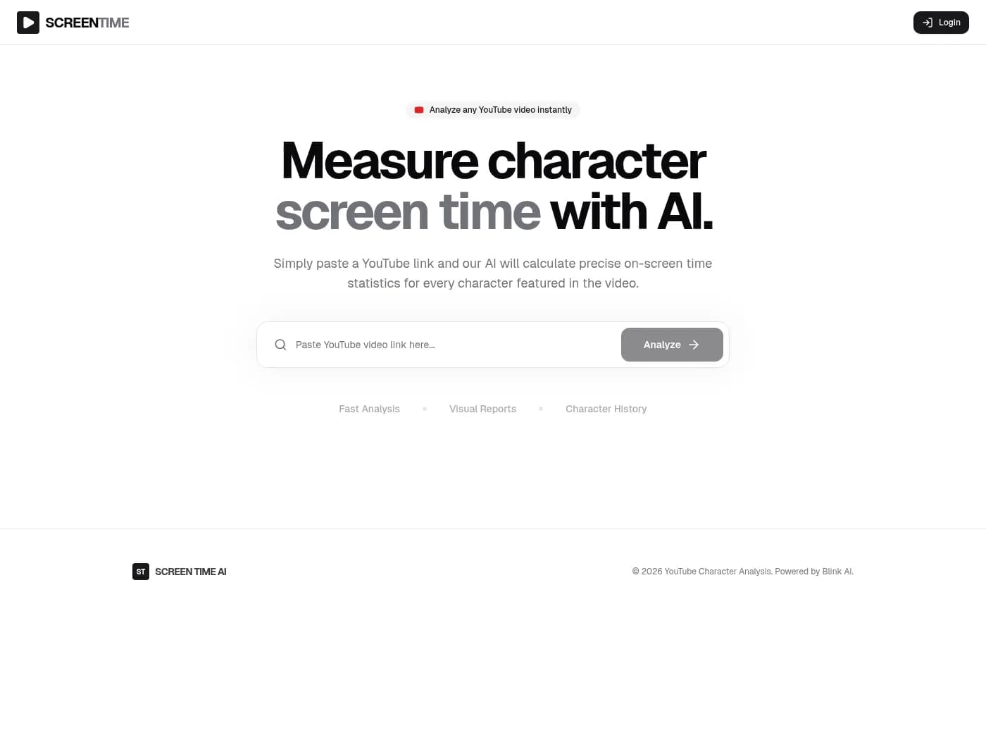 YouTube Character ScreenTime