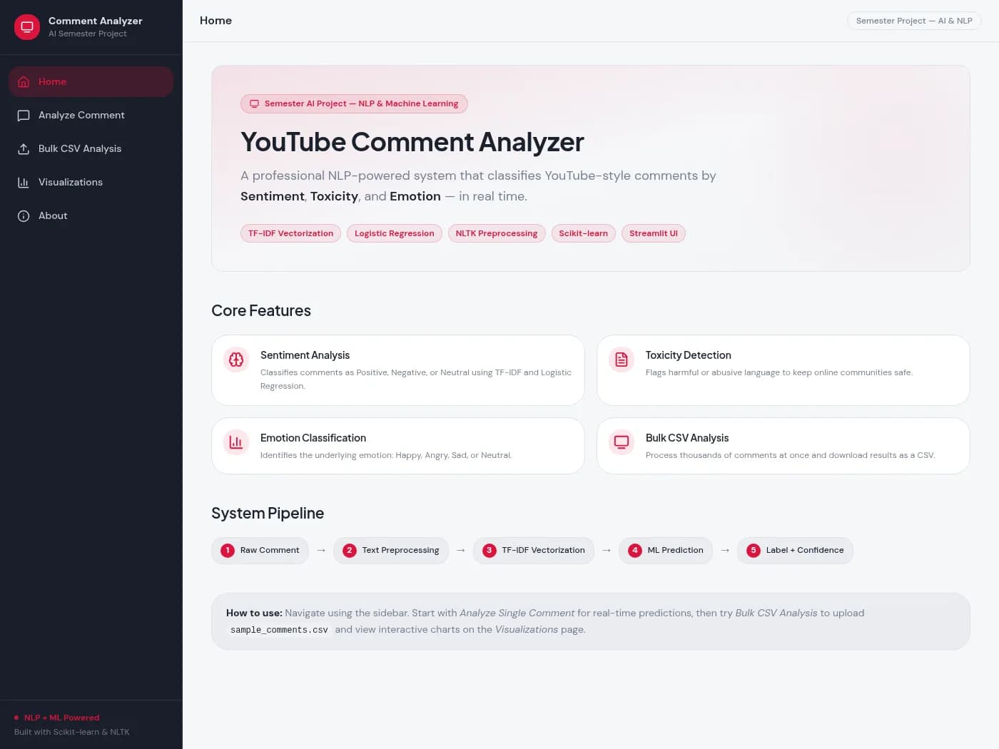 YouTube Comment Analyzer