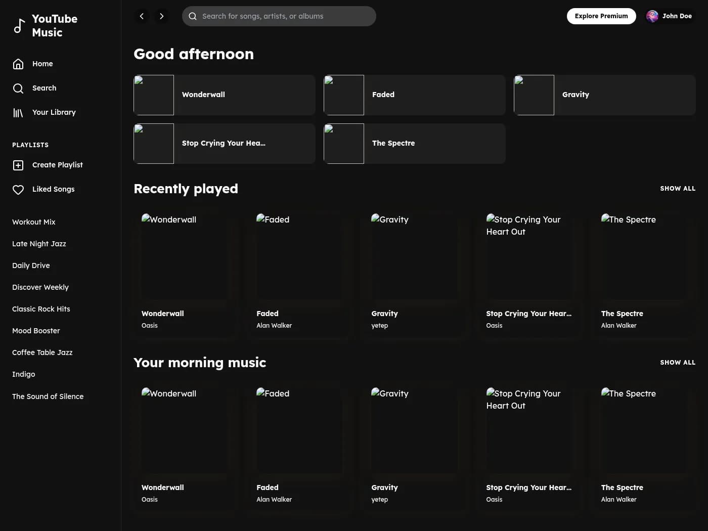YouTube Music Web Player