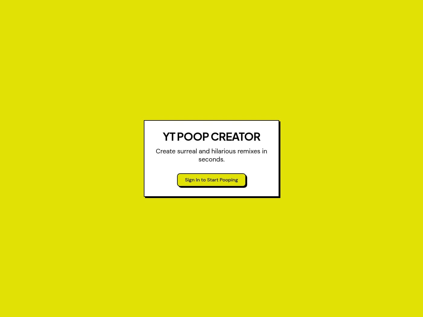 YT Poop Creator