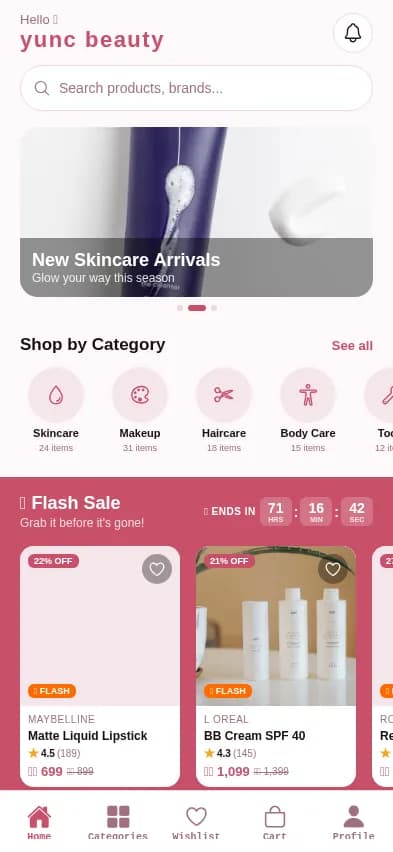 Yunc Beauty eCommerce