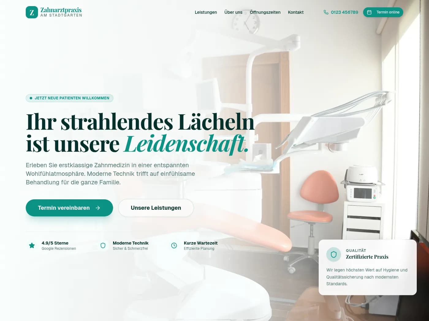 Zahnarzt Startseite
