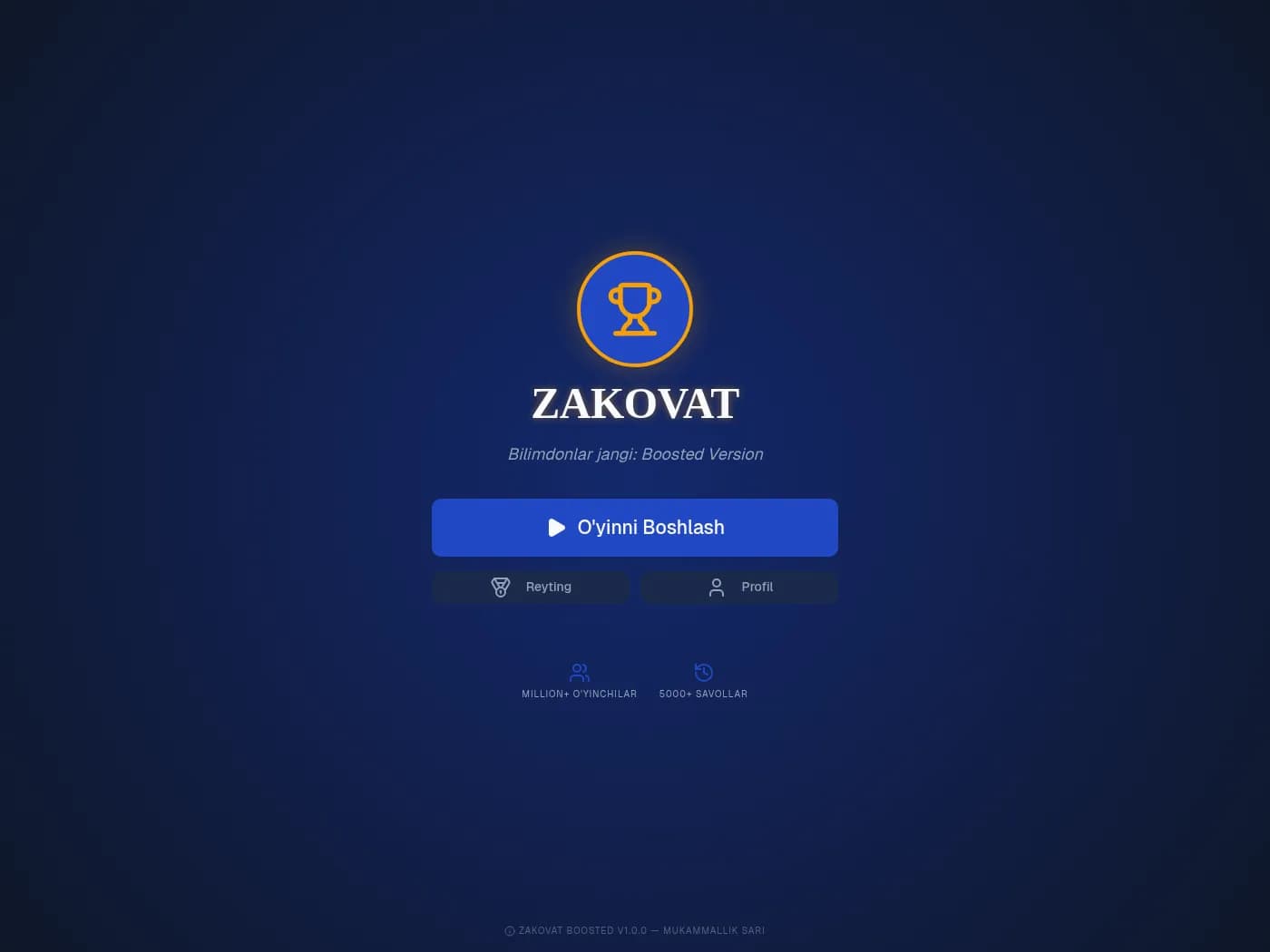 Zakovat Boosted Quiz