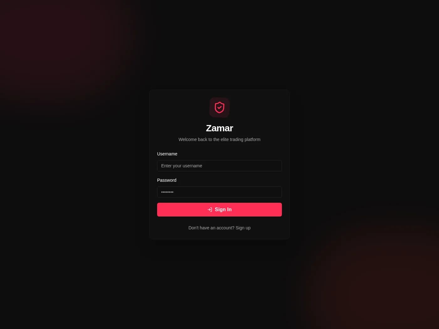 Zamar Trading Platform