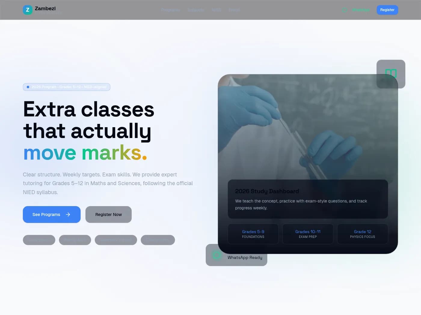 Zambezi Extra Classes Site