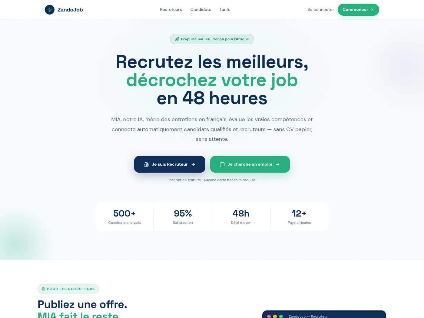 ZandoJob Skills Recruiter