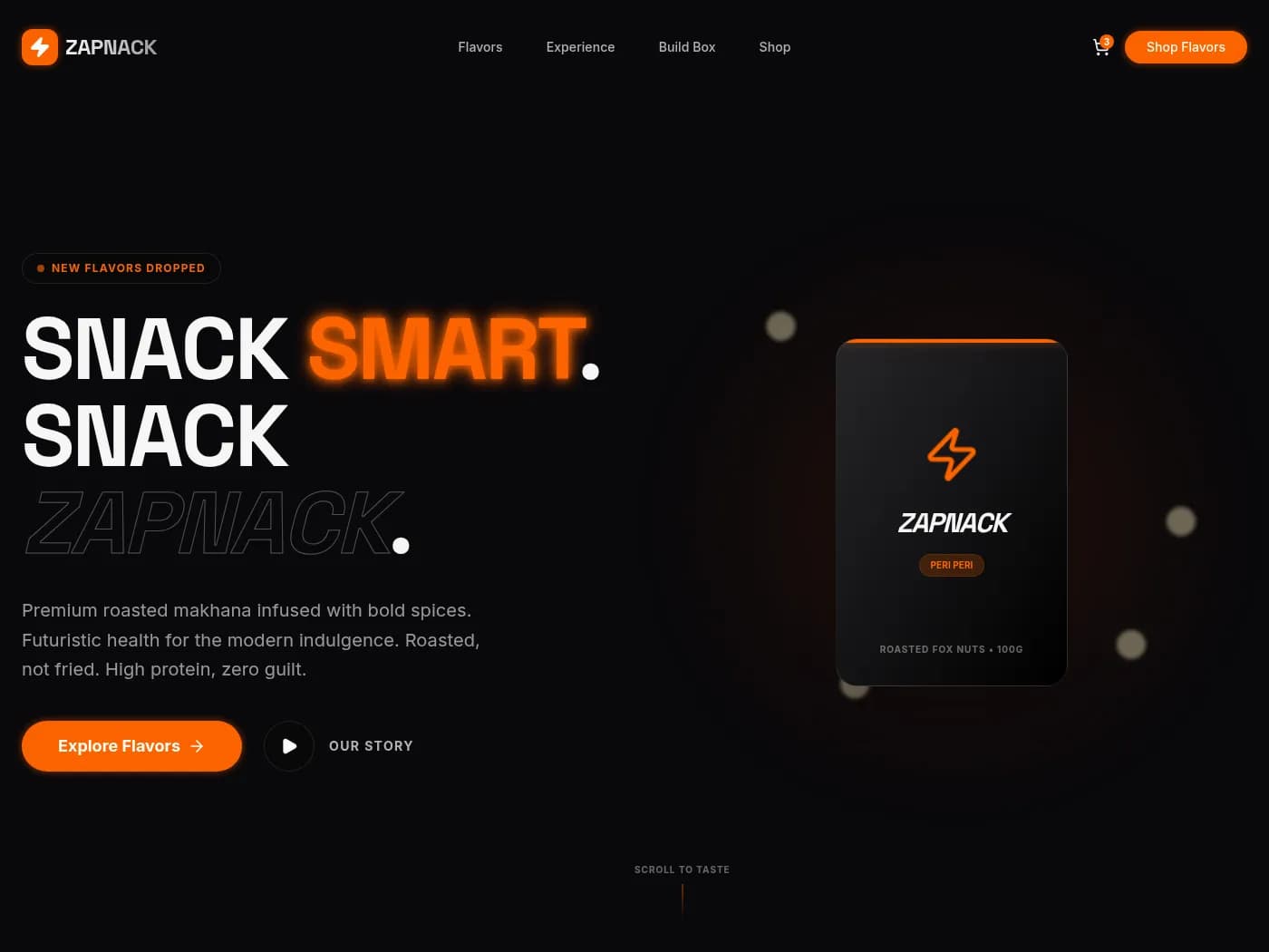 Zapnack 3D Snack Website