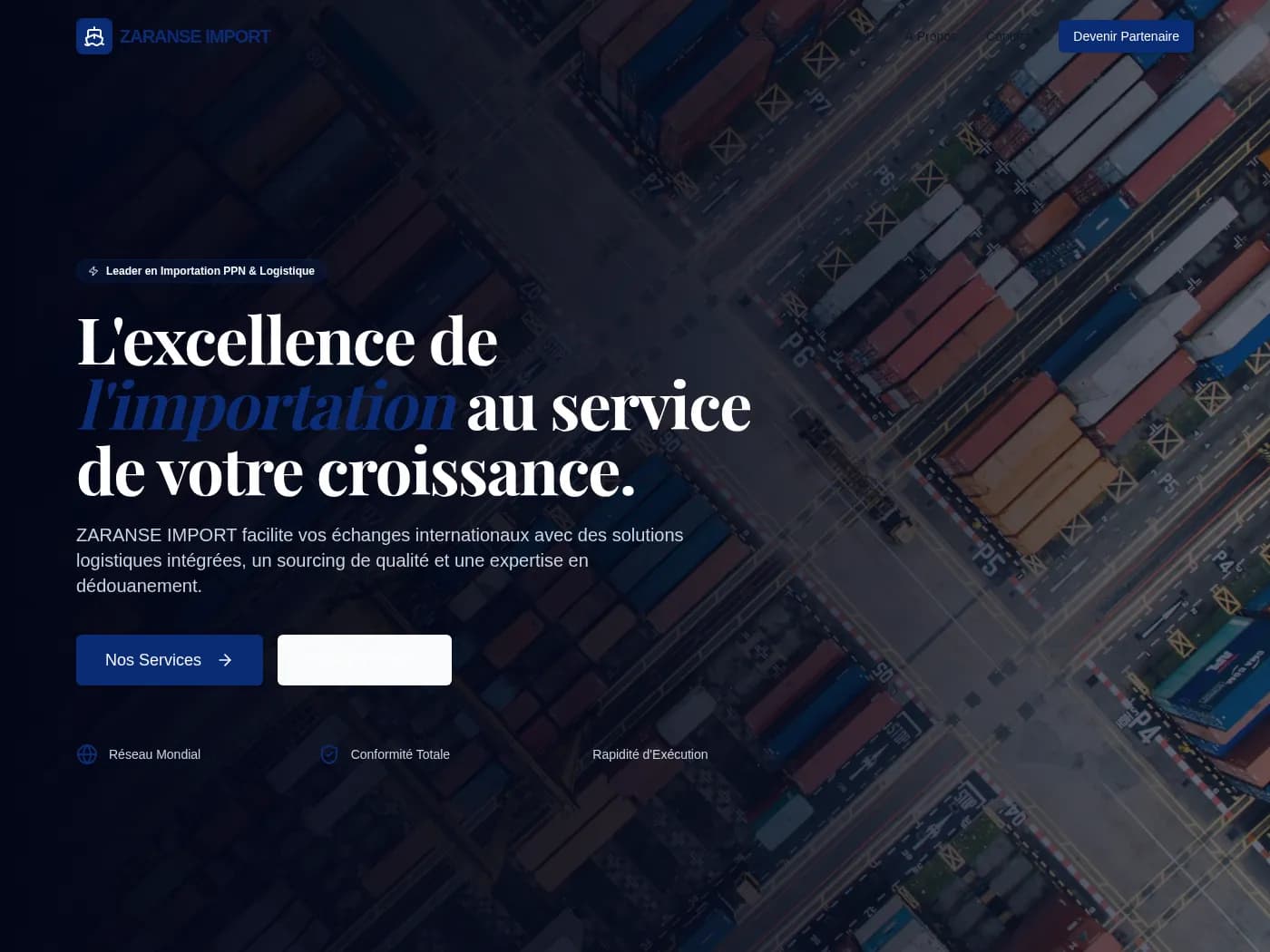 Zaranse Import Website